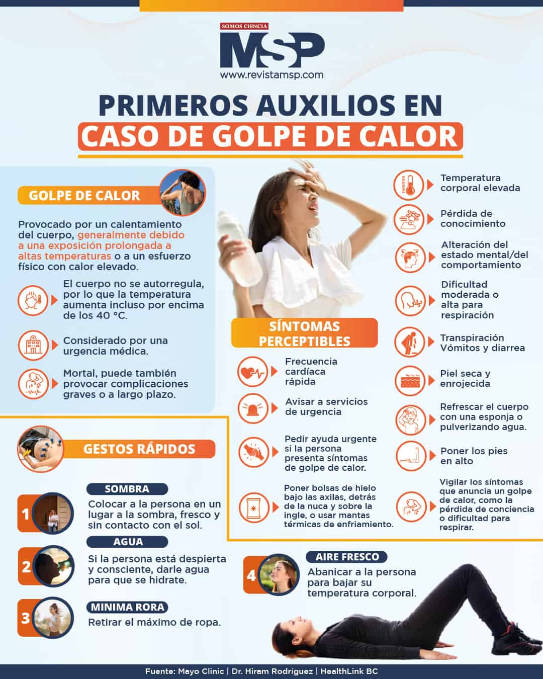 Primeros auxilios ante un golpe de calor